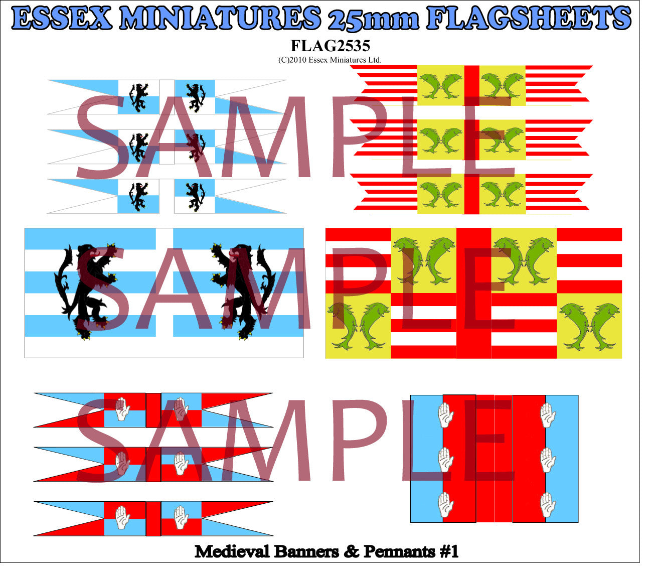 Flag 2535 Medieval: Banners & Pennants # 1 – Essex Miniatures