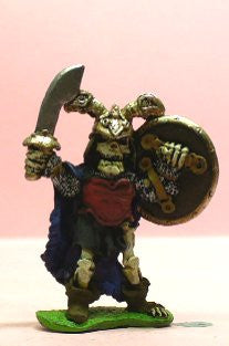 Q53 Skeleton: Leader with Scimitar and Shield – Essex Miniatures