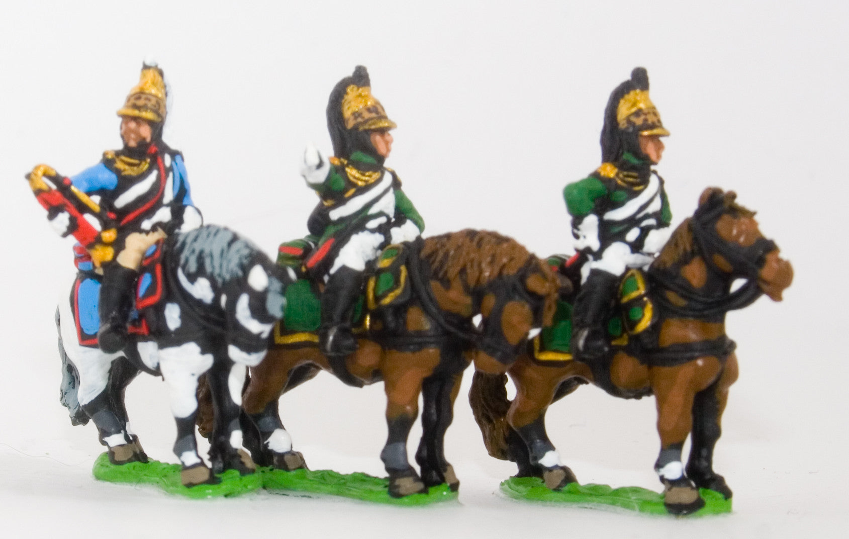 PN92 French: Cavalry: Command: Empress Officer, Standard Bearer & Trum ...